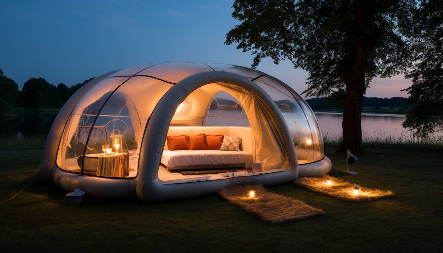Inflatable Glamping Tent: Portable Comfort In Nature - FamilyDrifts